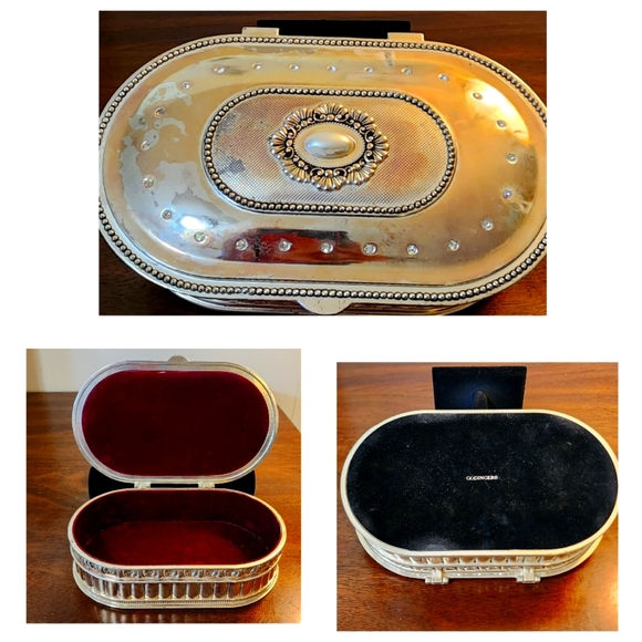 Jewelry | Godinger Jewelry Box With Jewel Details On Lid Red Velvet ...